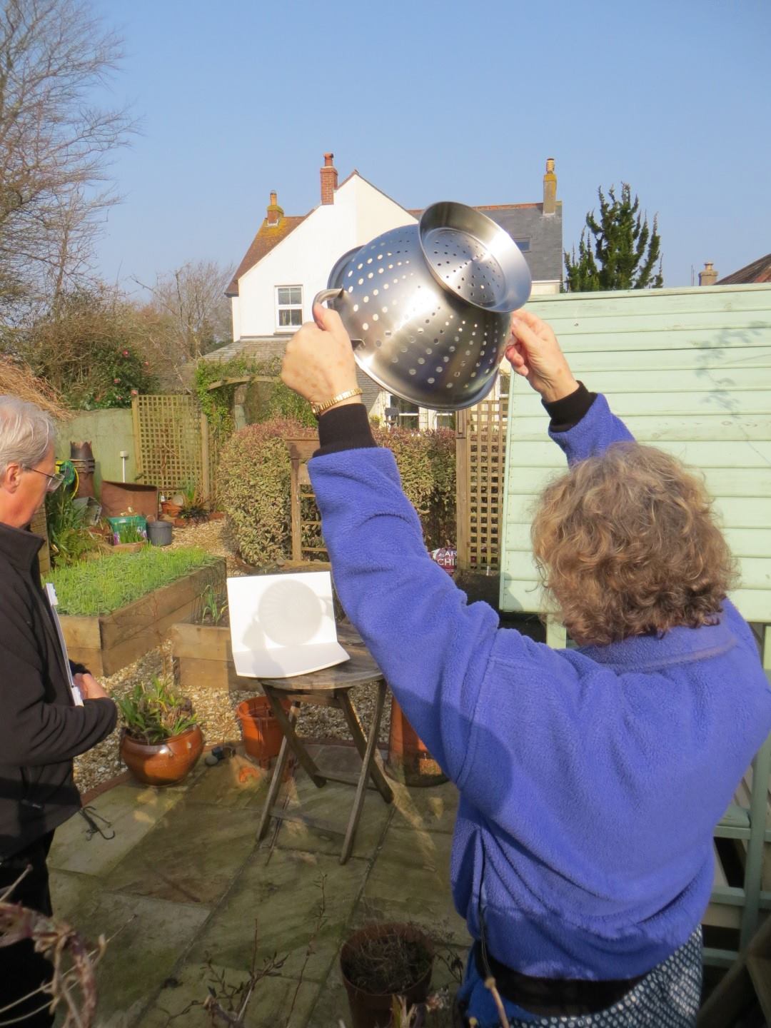 Colander in the garden | mybeautfulthings